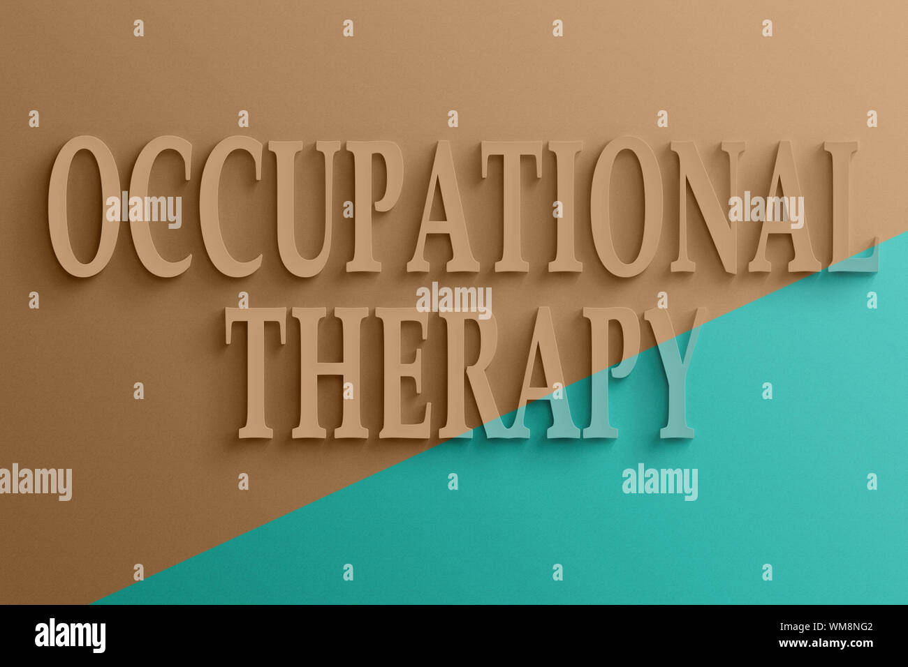 3D text on the wall, occupational therapy Stock Photo - Alamy