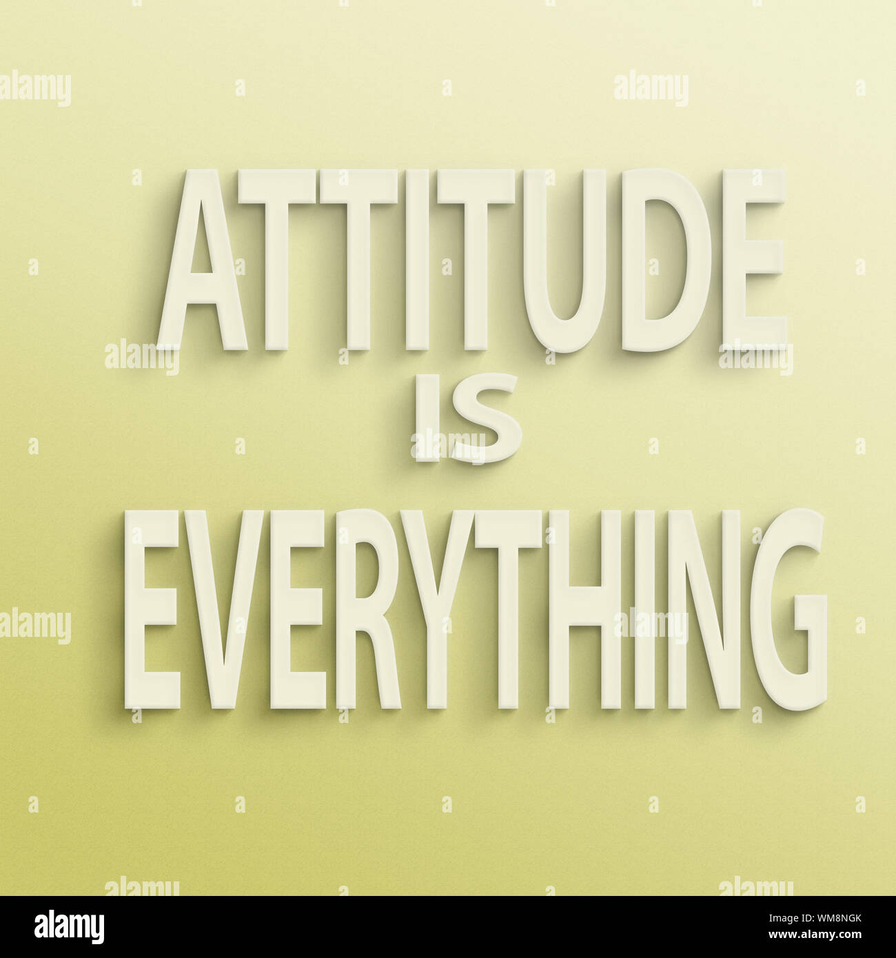 text on the wall or paper, attitude is everything Stock Photo - Alamy