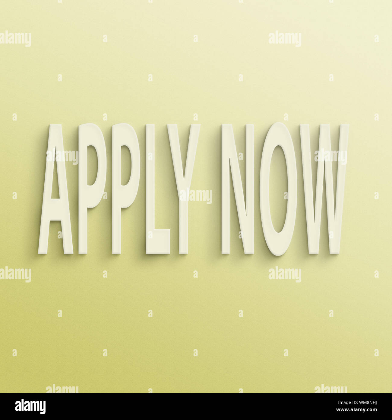 text on the wall or paper, apply now Stock Photo - Alamy