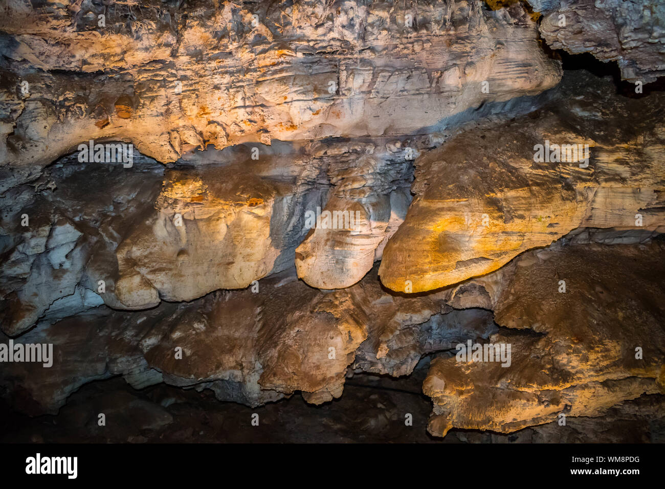 A Boxwork geological formation of rocks in Wind Cave National Park ...
