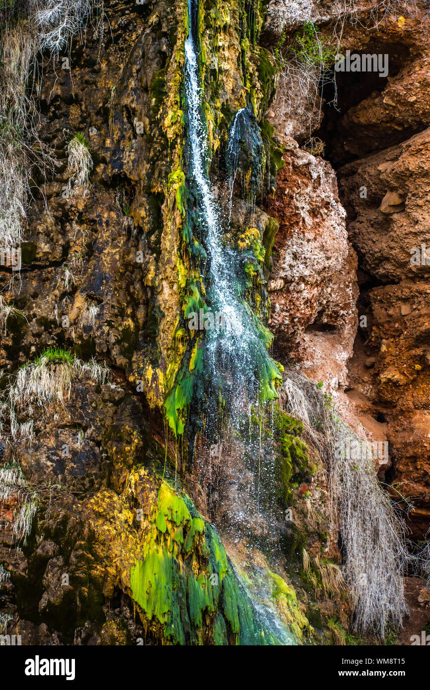 A small waterfall in Freedom Trail in Wind Cave National Park, South ...