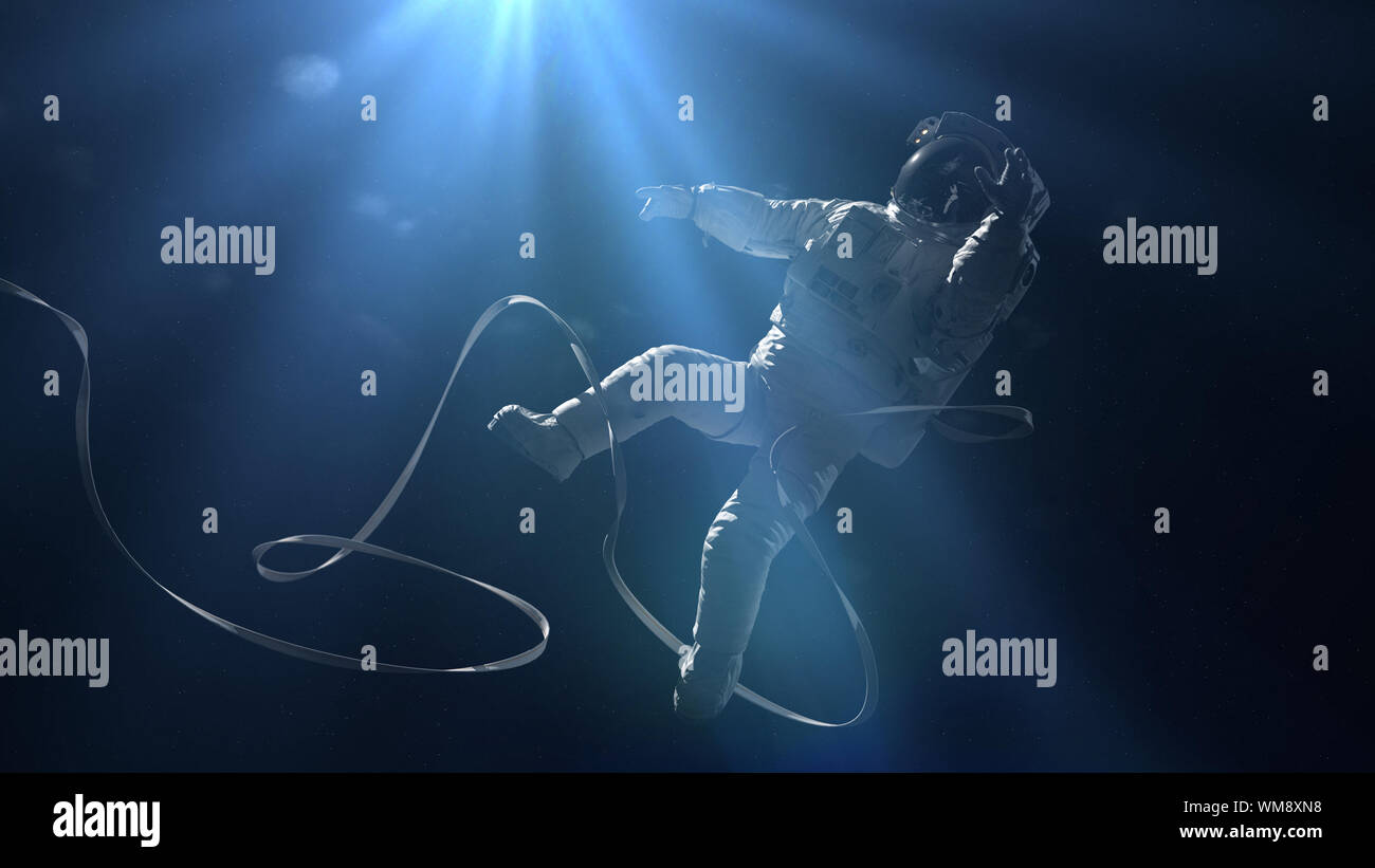 Astronaut space walk cord hi-res stock photography and images - Alamy