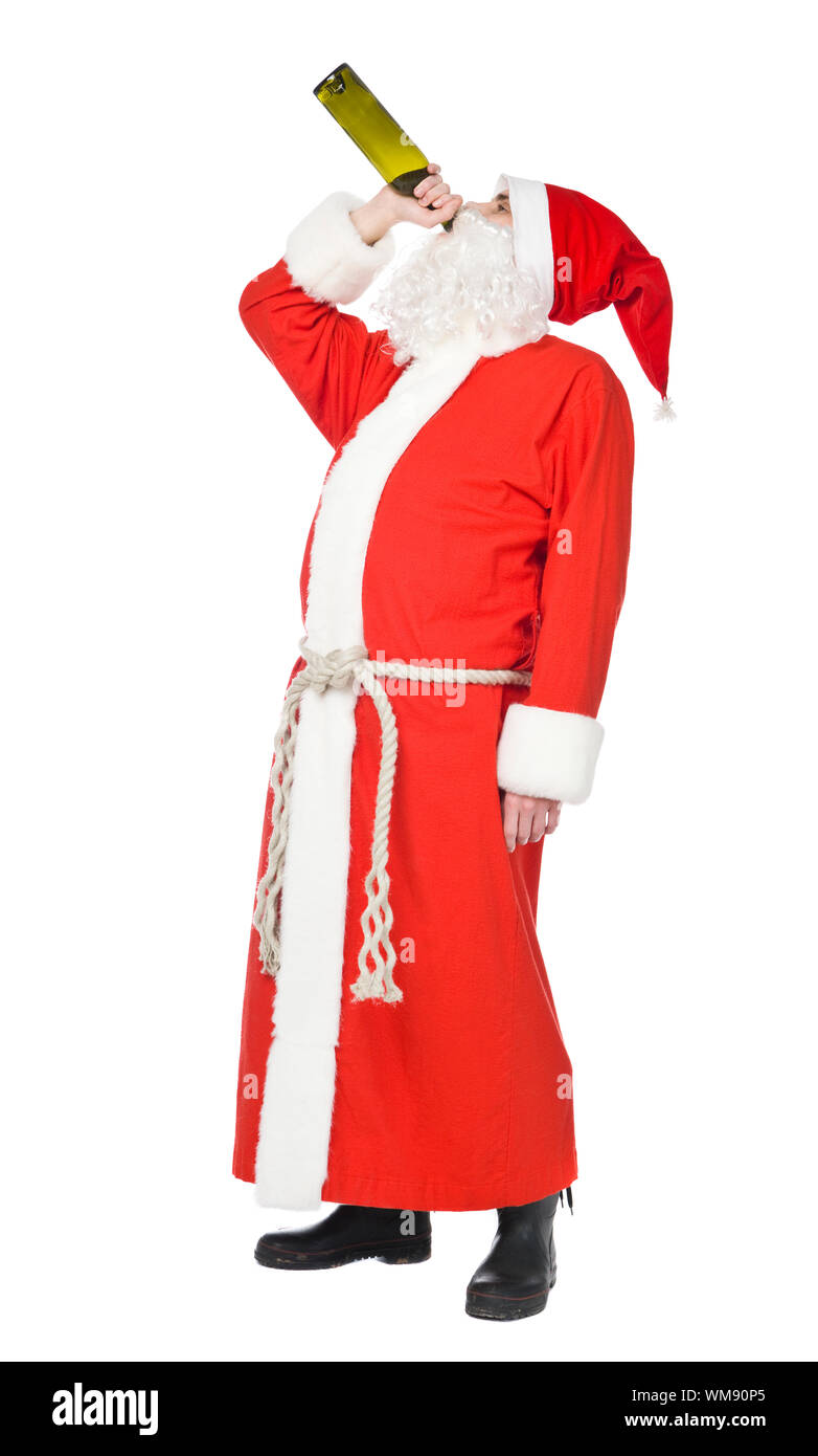 Santa holding beer bottle hi-res stock photography and images - Alamy