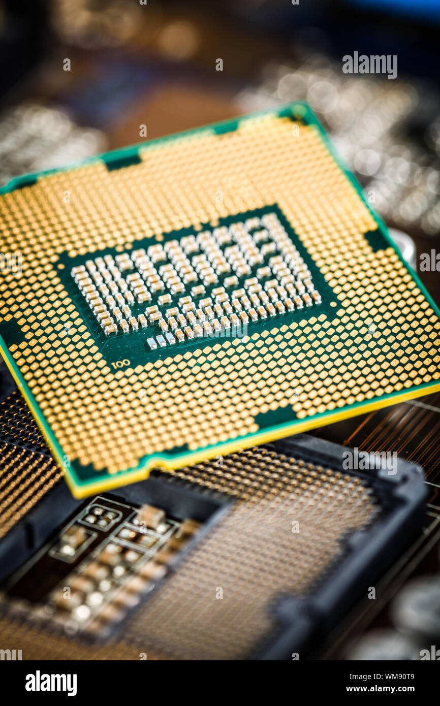 Modern processor and motherboard for a home computer Stock Photo - Alamy