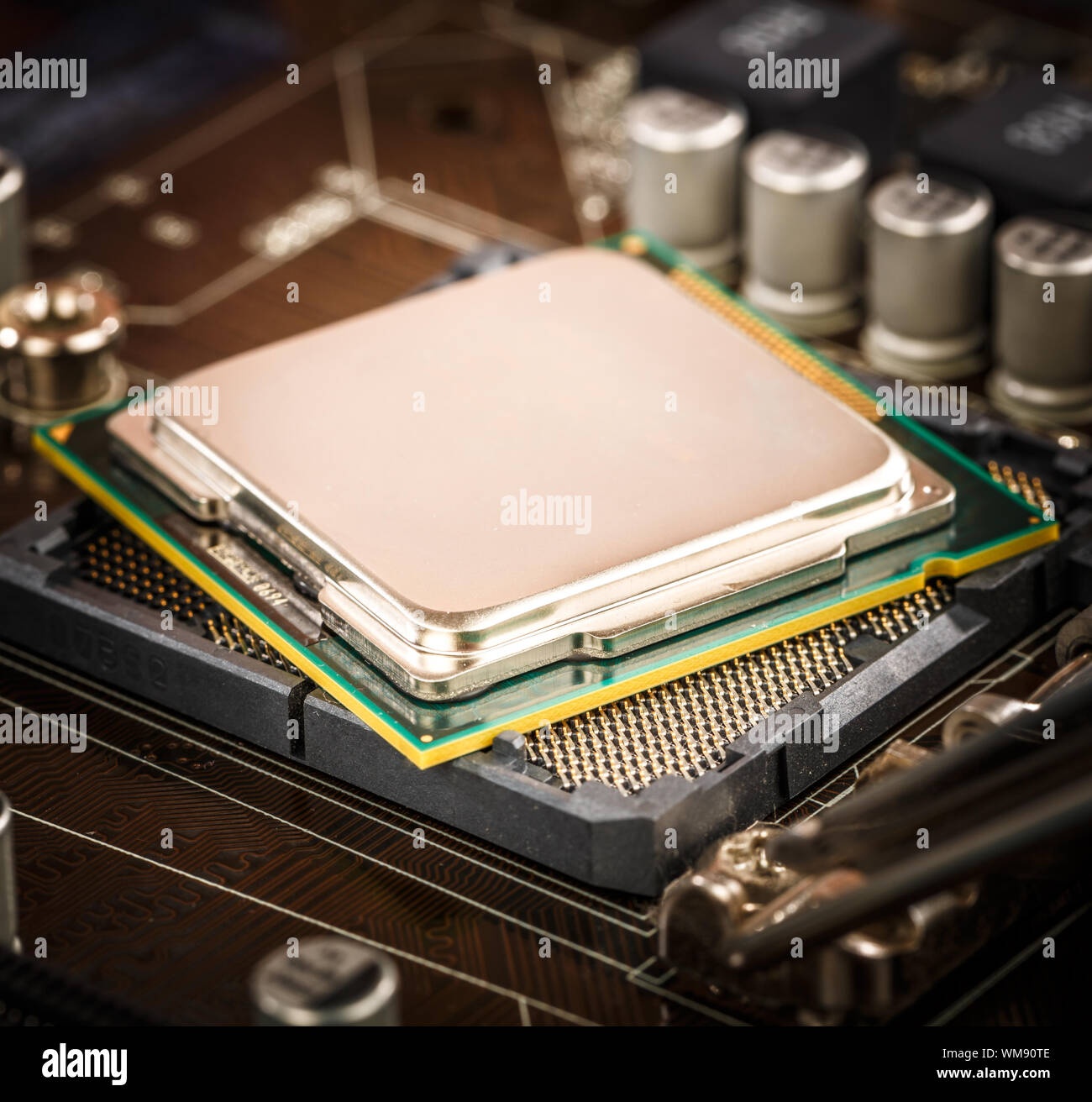 Modern processor and motherboard for a home computer Stock Photo - Alamy