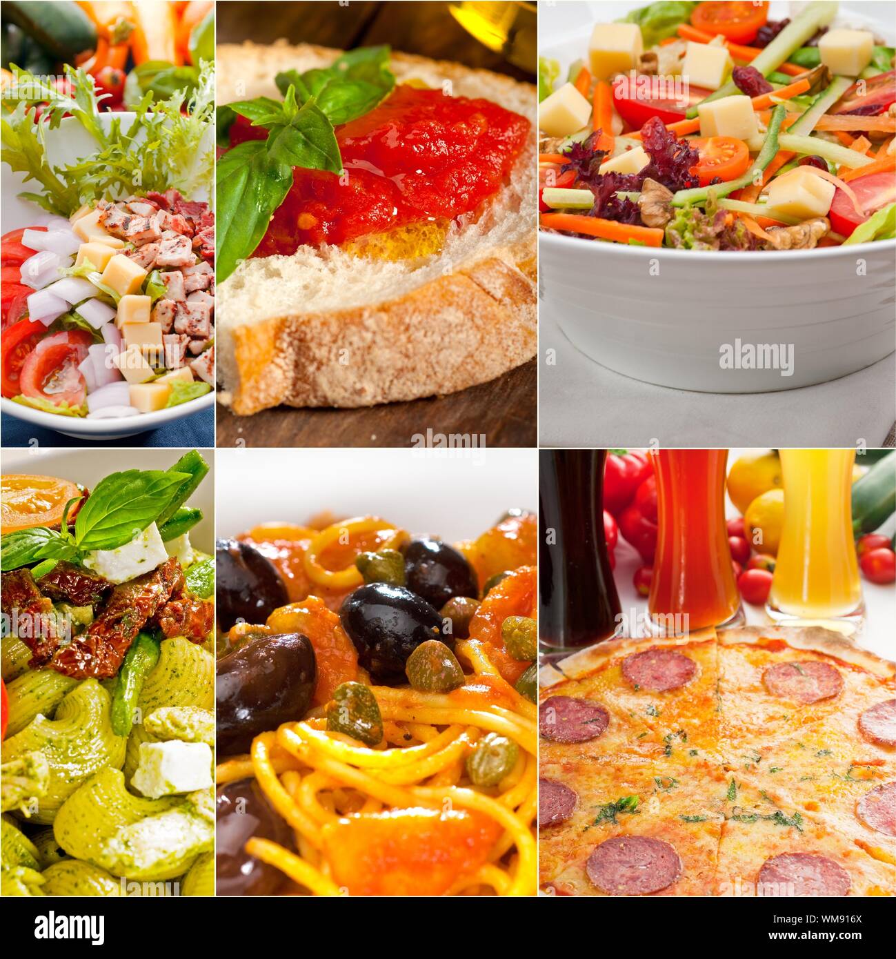 healthy Vegetarian vegan food collage nested on white frame Stock Photo ...