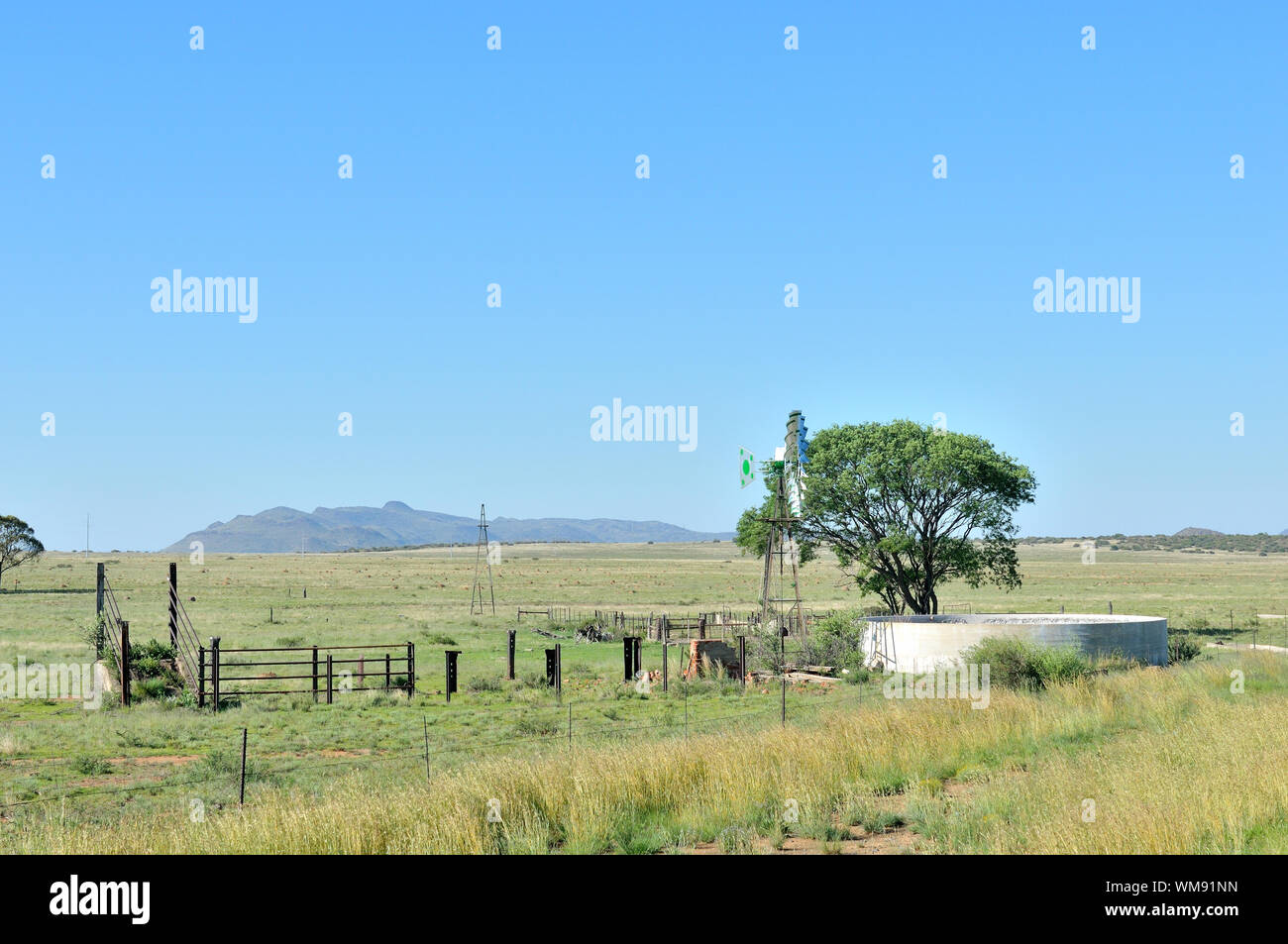 Farm scene south of Springfontein in the Free State Province of South ...