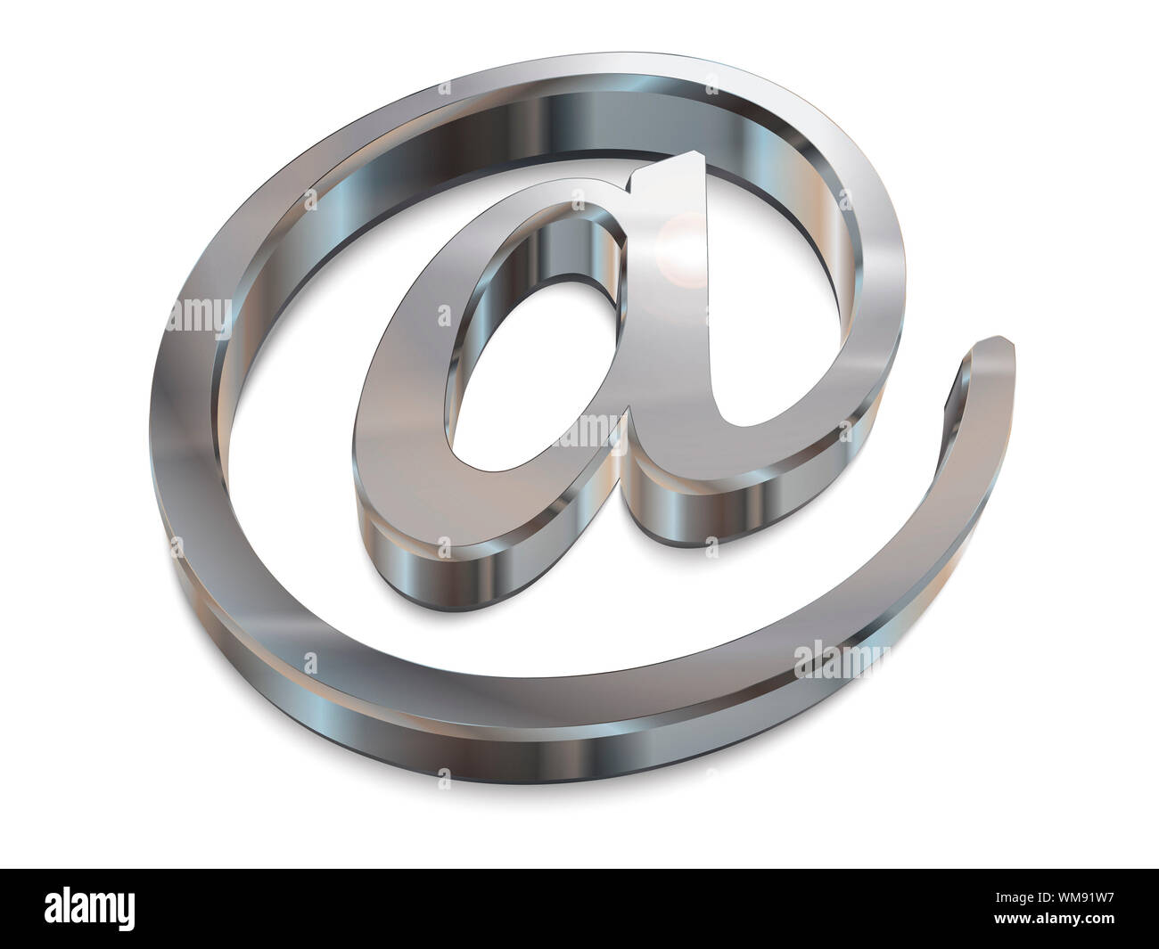 A 3d chrome email symbol vector graphic Stock Photo - Alamy