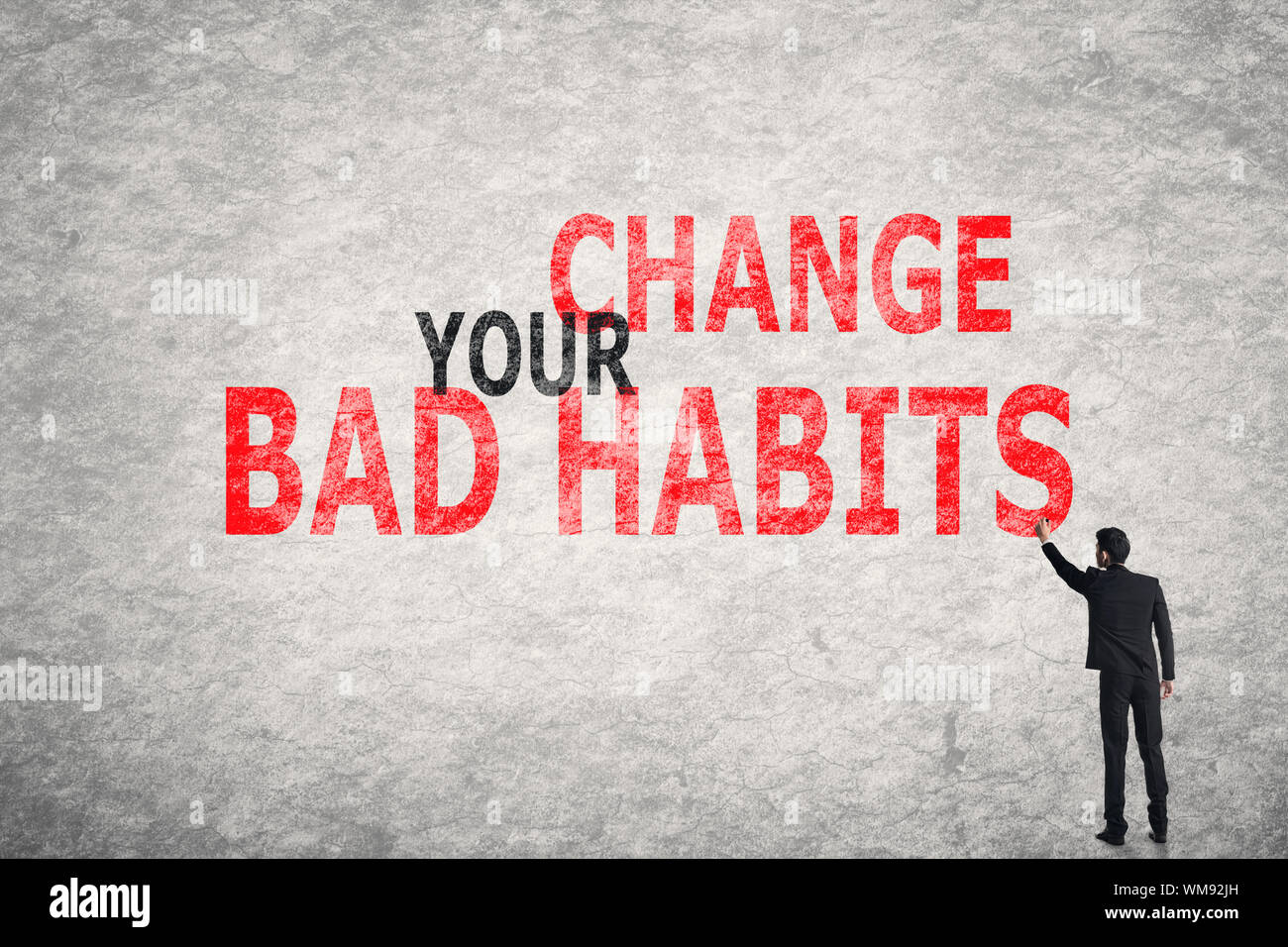 Habits text on cardboard hi-res stock photography and images - Alamy