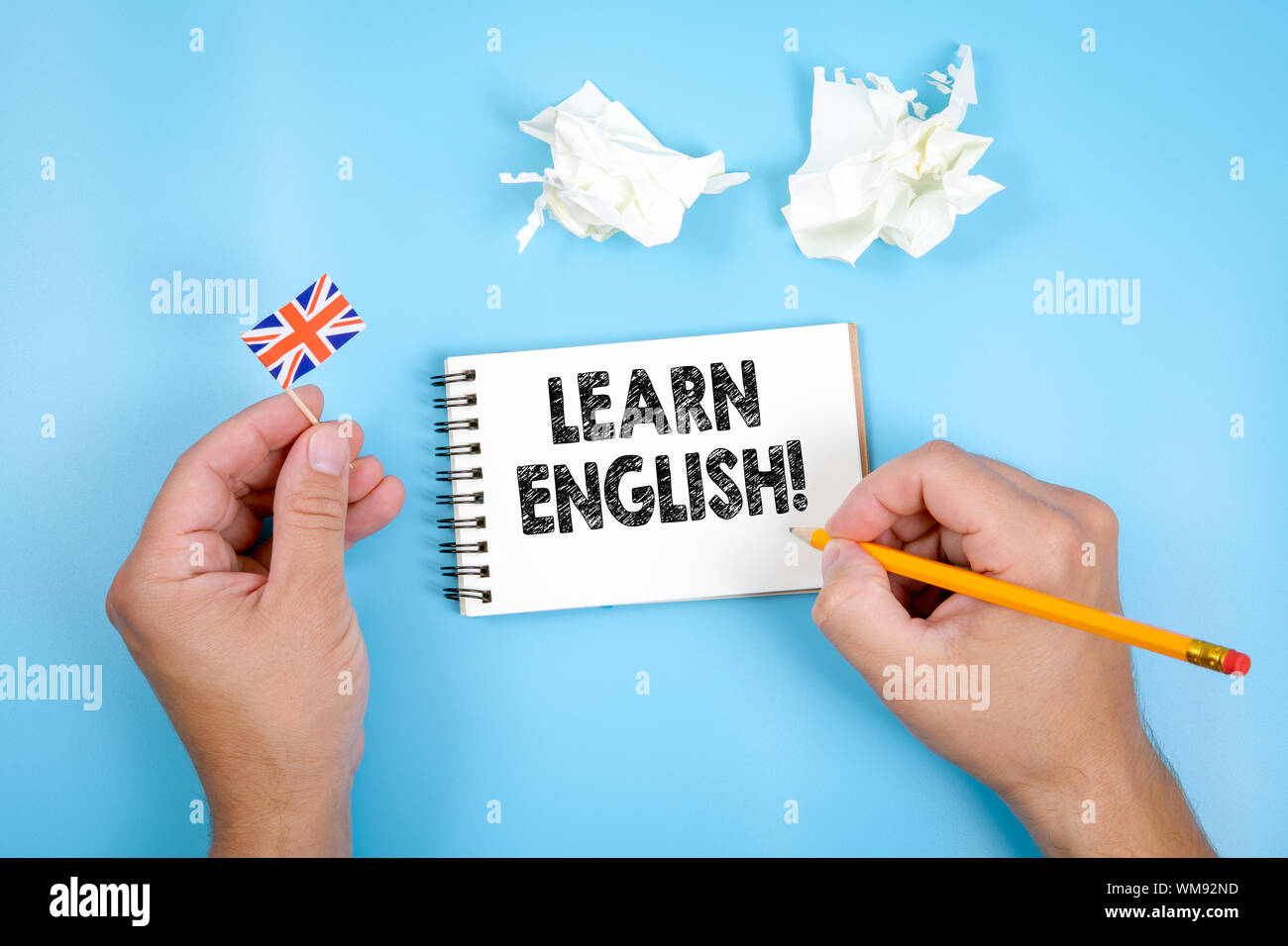 Learn English. Concept of English language courses Stock Photo - Alamy