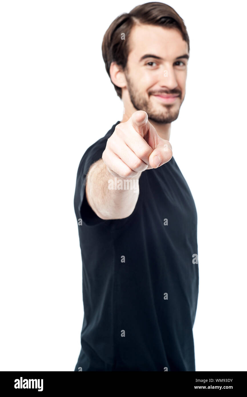 Handsome man hand pointing out at you Stock Photo - Alamy