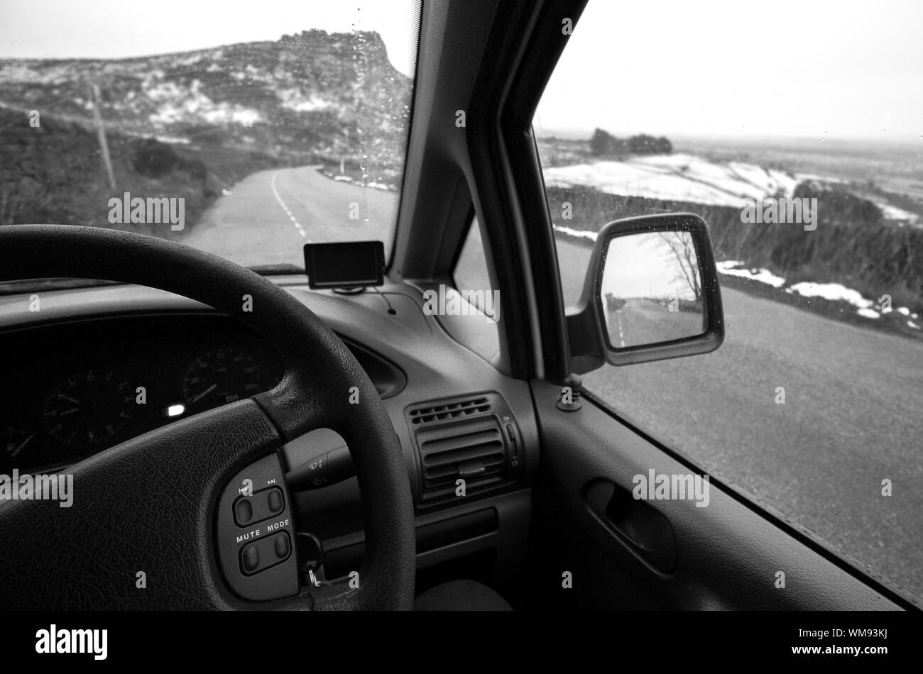 Car windshield window Black and White Stock Photos & Images - Alamy