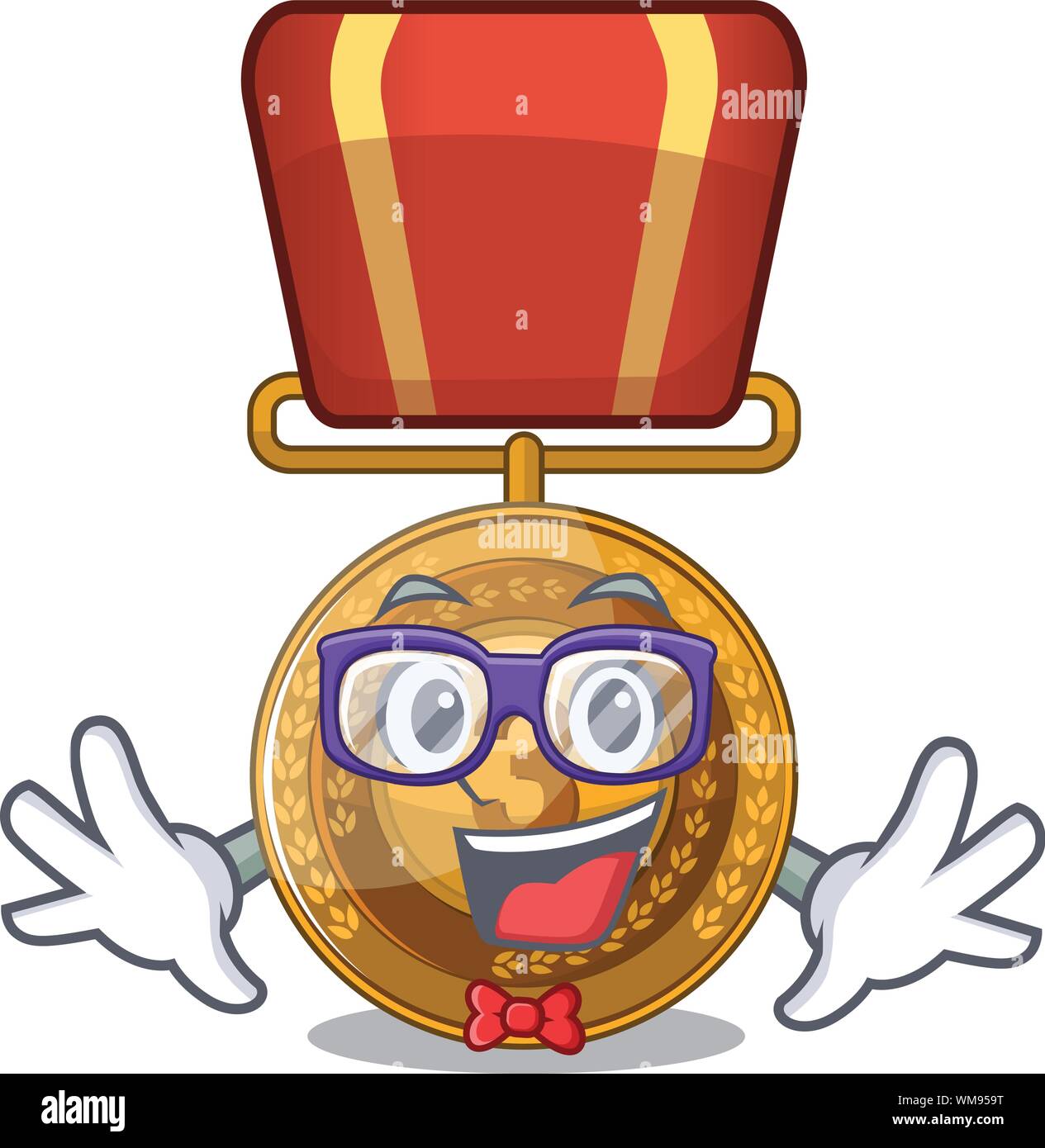 Geek bronze medal cartoon in character cupboard Stock Vector Image ...