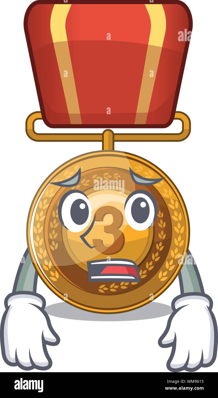 Afraid bronze medal with the cartoon shape Stock Vector Image & Art - Alamy