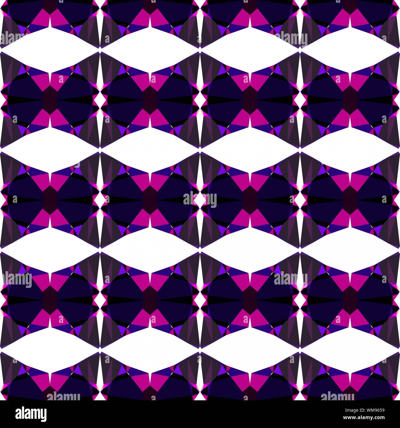 seamless repeating geometric pattern with very dark blue, medium violet ...