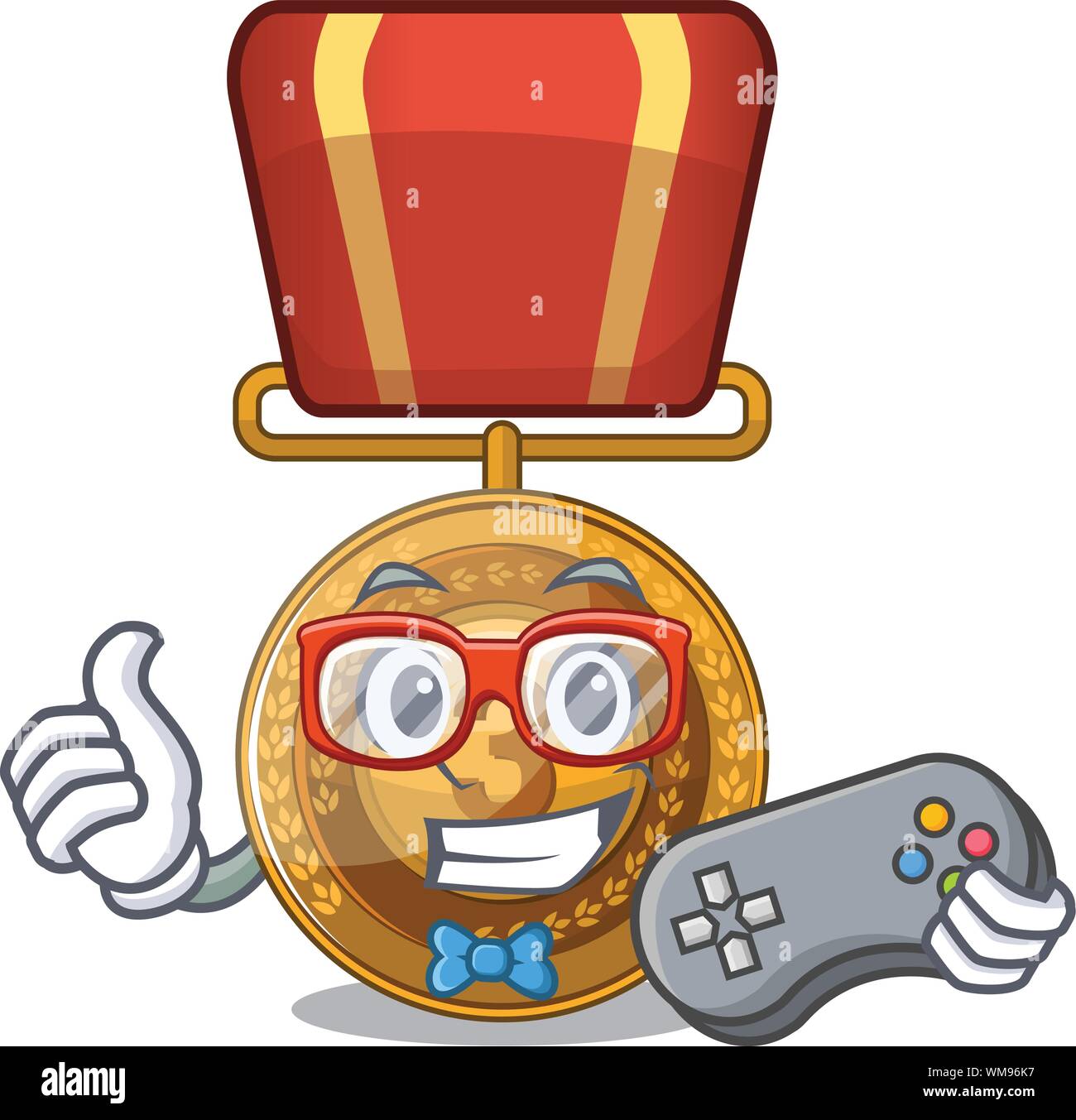 Gamer bronze medal with the cartoon shape Stock Vector Image & Art - Alamy