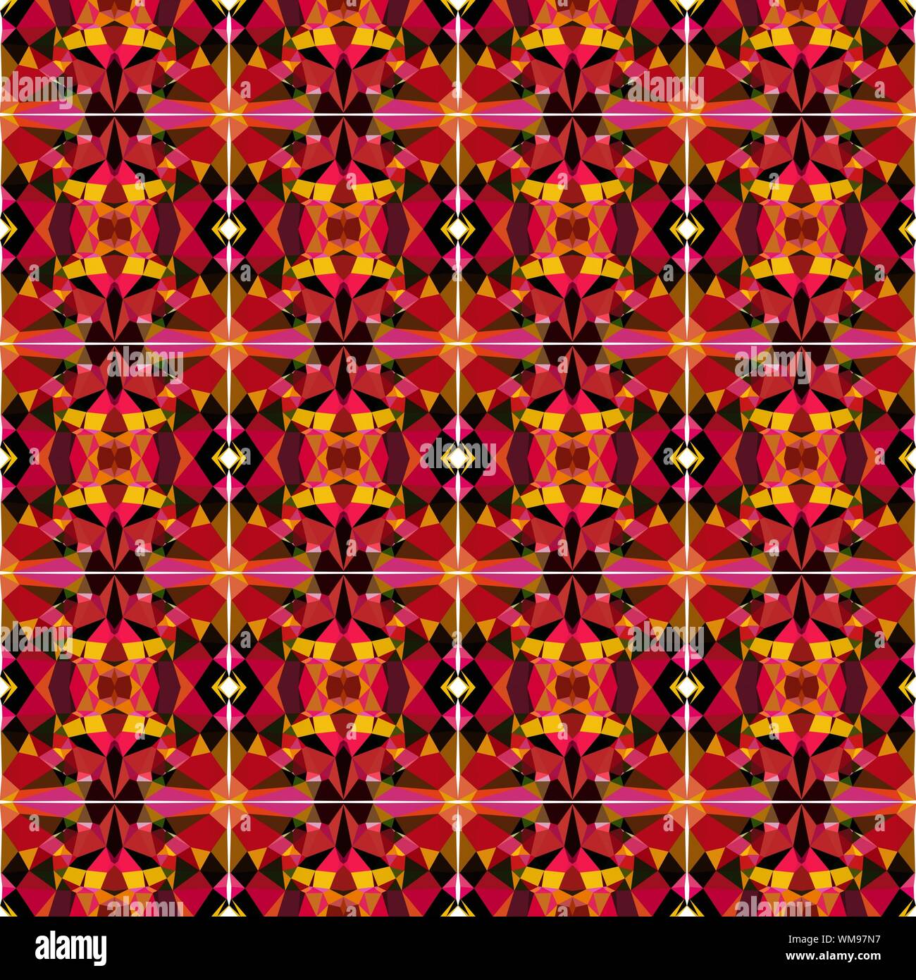 seamless repeating geometric pattern with very dark red, firebrick and ...
