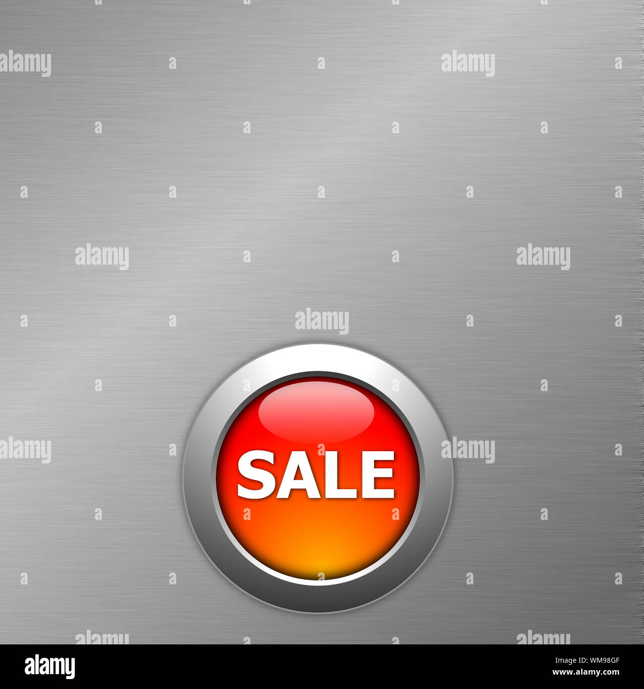 red sale button on a metal background Stock Photo - Alamy