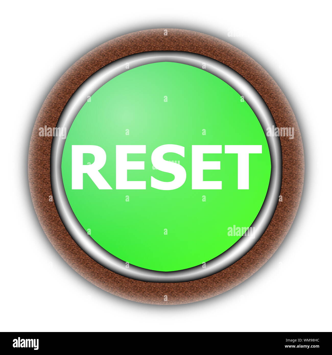 reset button illustration isolated on white background Stock Photo - Alamy
