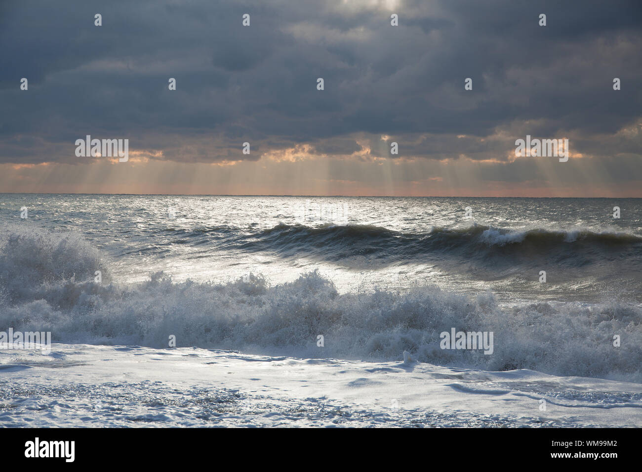 The coast of Black Sea during a storm Stock Photo - Alamy
