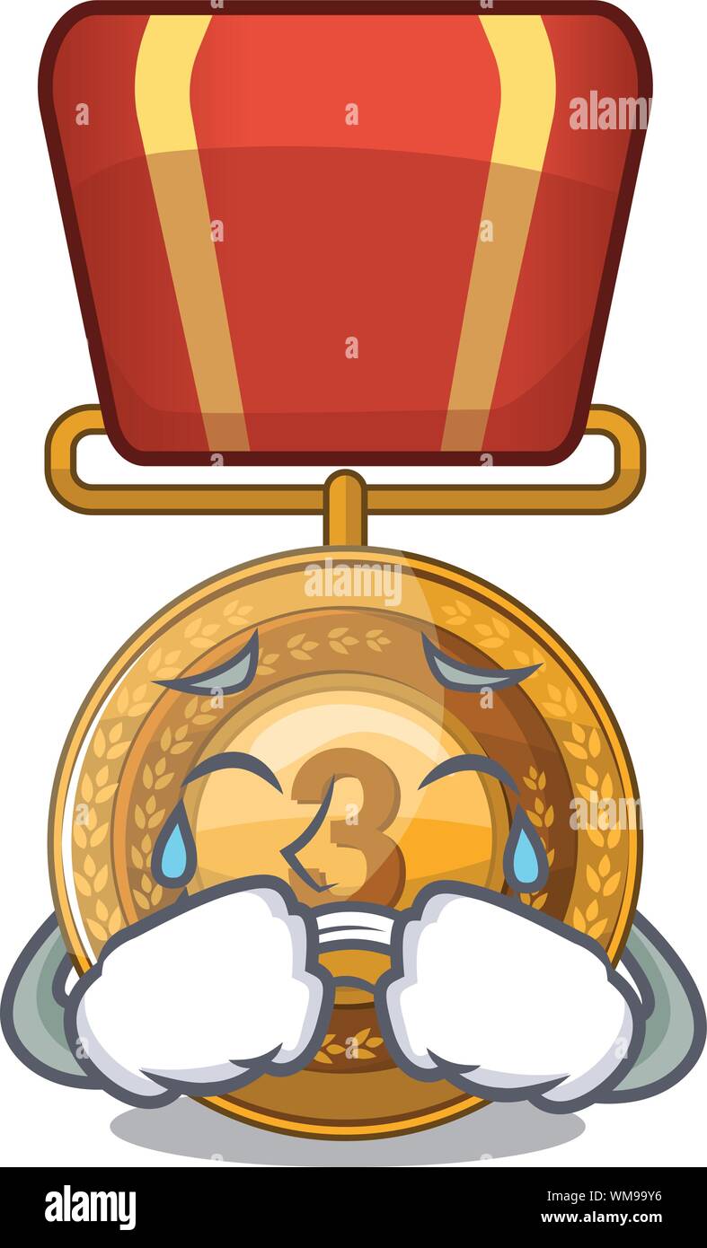 Crying bronze medal with the cartoon shape Stock Vector Image & Art - Alamy