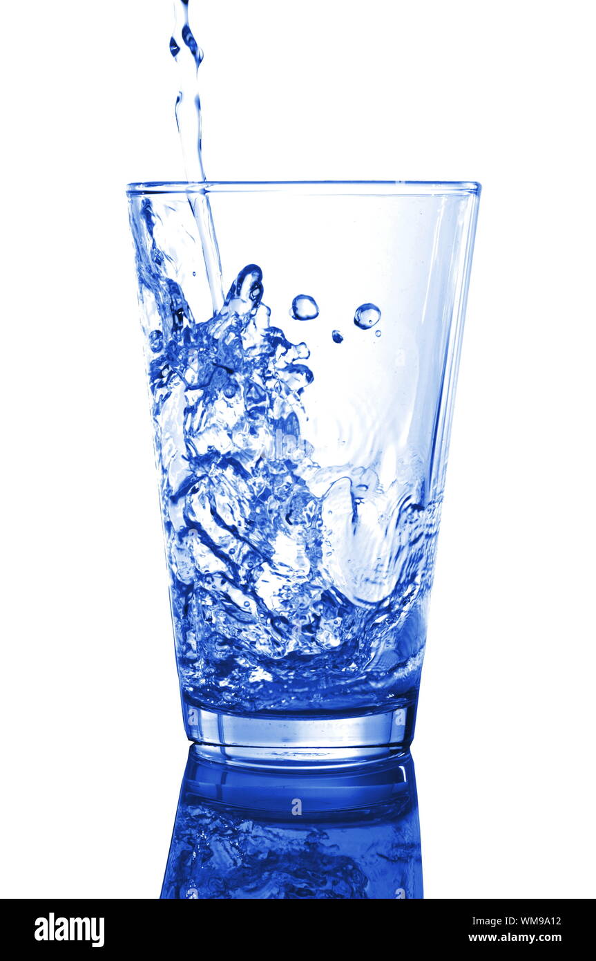 glass of fresh cool water on white background Stock Photo - Alamy