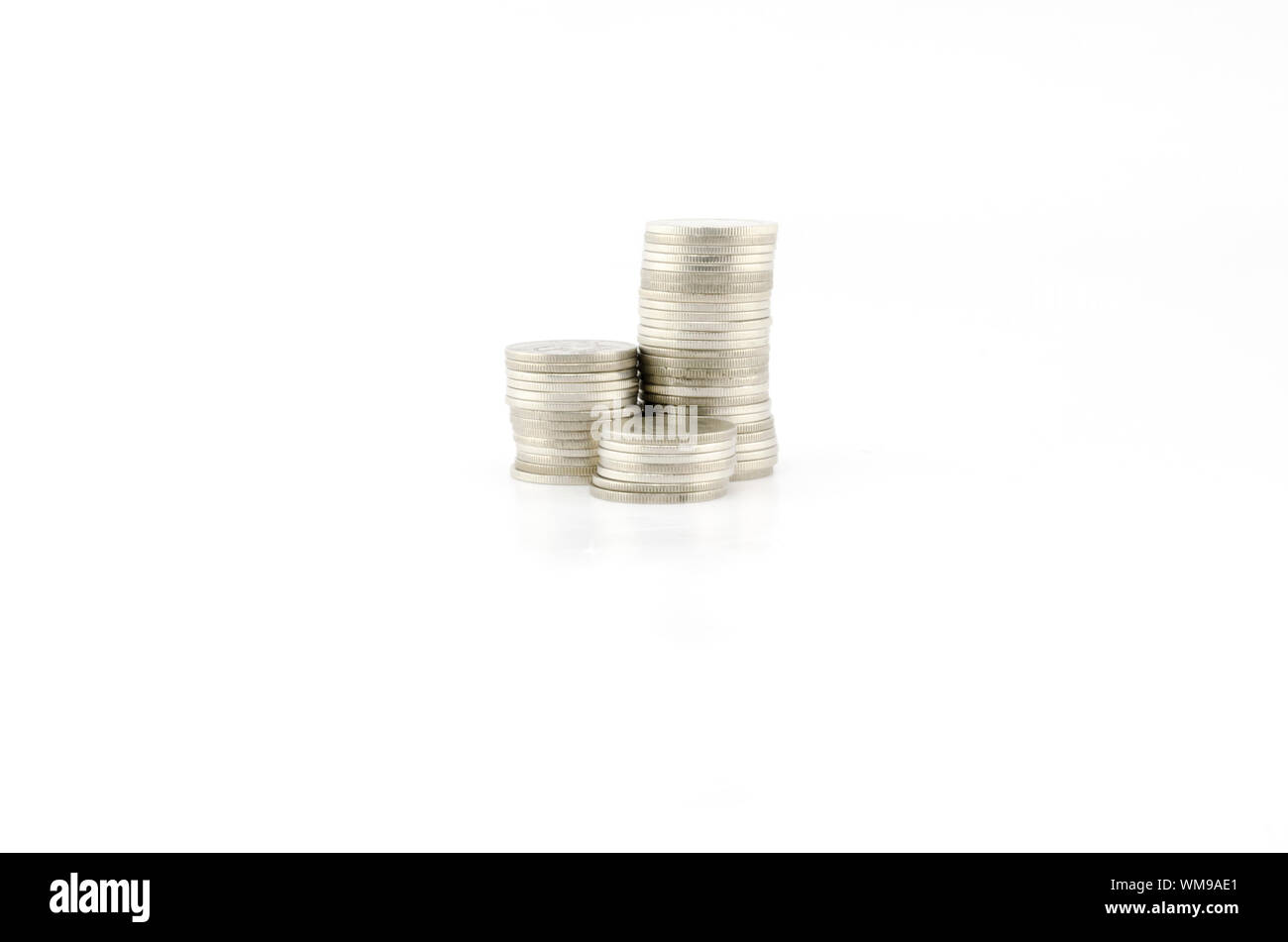 silver coin isolated on white background Stock Photo - Alamy