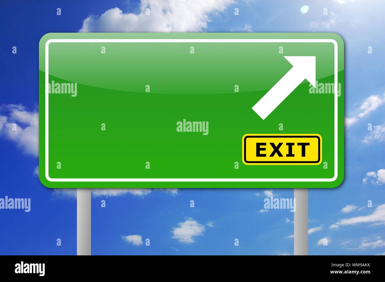 blank road sign with copyspace for a text message Stock Photo - Alamy