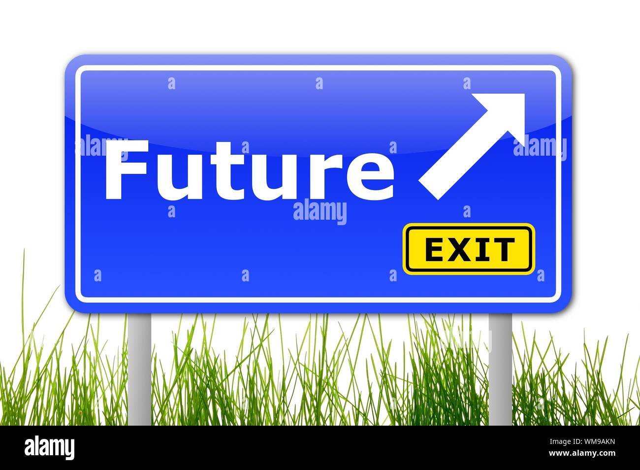 traffic sign with future and arrow showing the right direction Stock ...