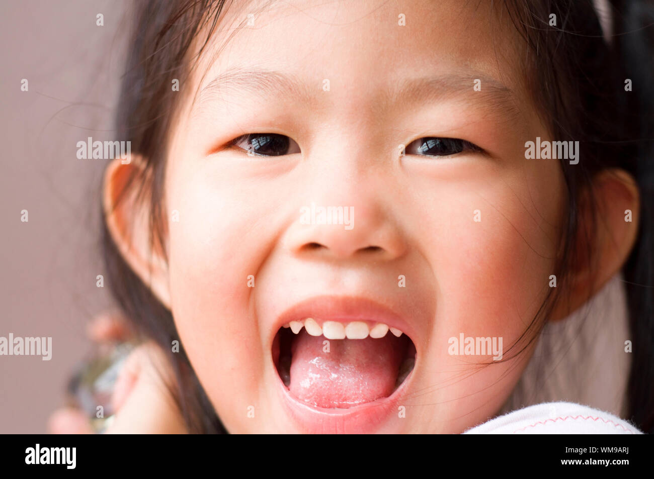 Adorable asian cute girl close up head shot hi-res stock photography ...