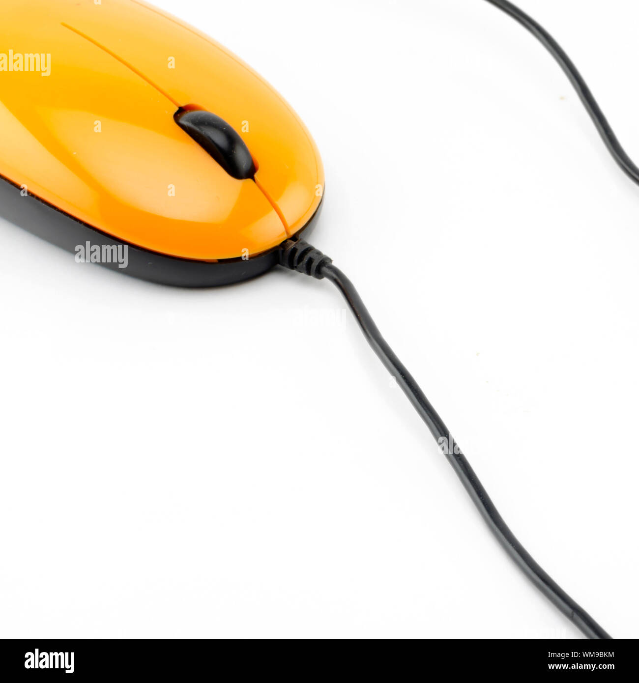 orange computer mouse isolated on white background Stock Photo - Alamy