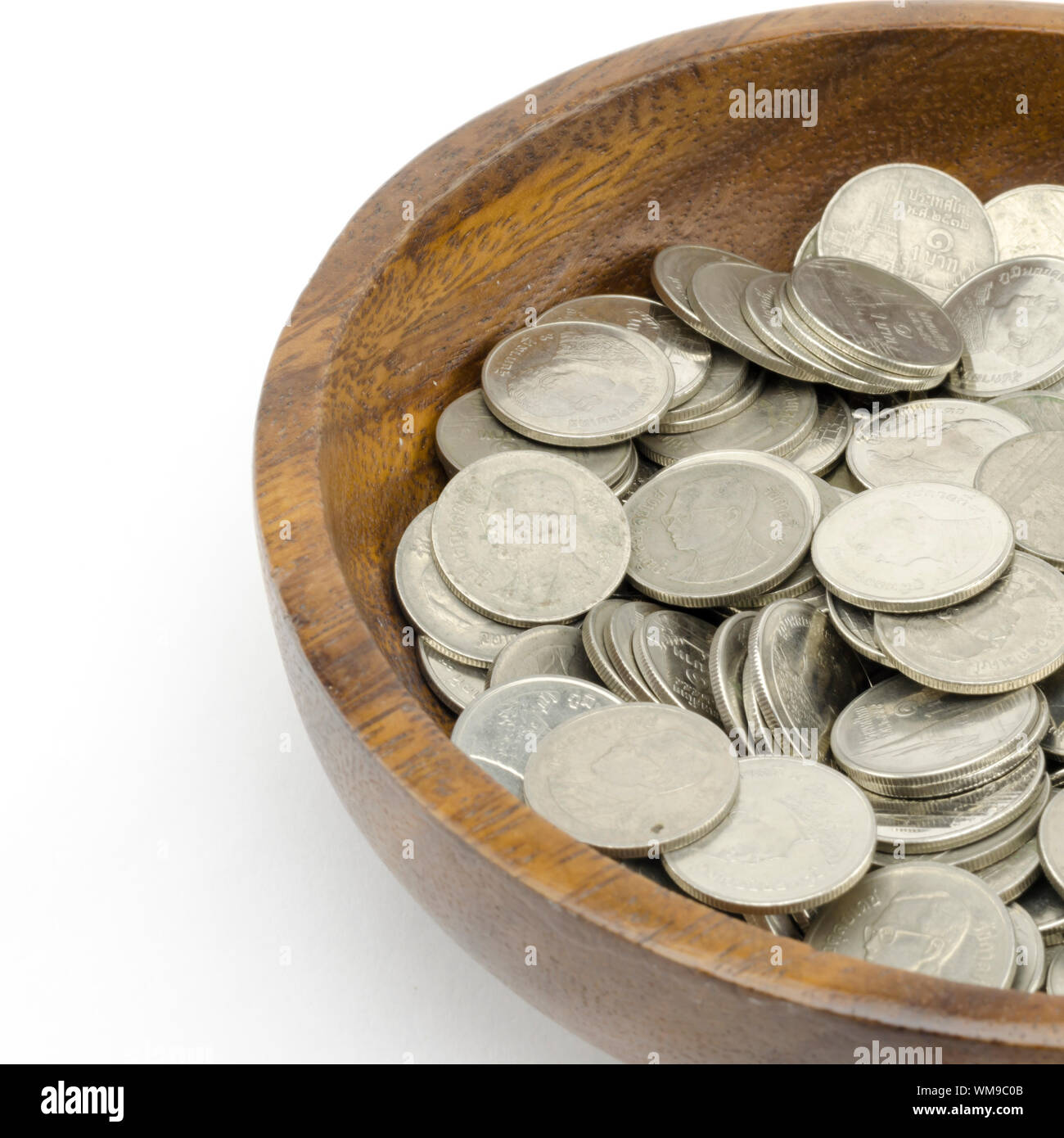 silver coin isolated on white background Stock Photo - Alamy