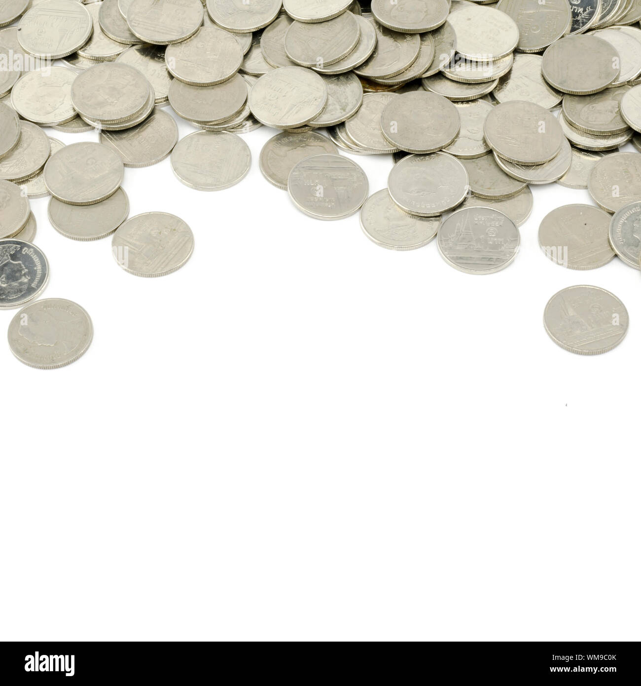 silver coin isolated on white background Stock Photo - Alamy