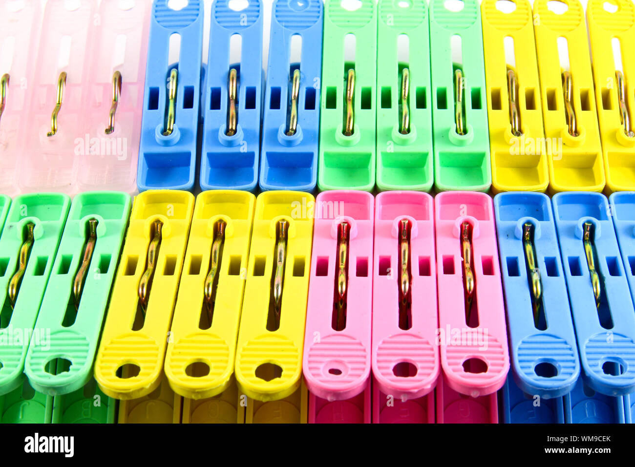 Colorful clothes pins Stock Photo - Alamy
