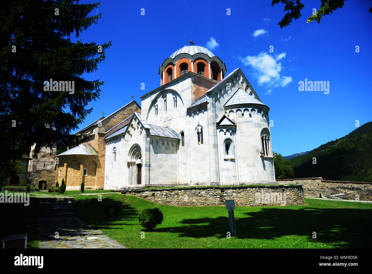 The 12th ceentury Serbian Orthodox Studenica Monastery in Serbia Stock ...