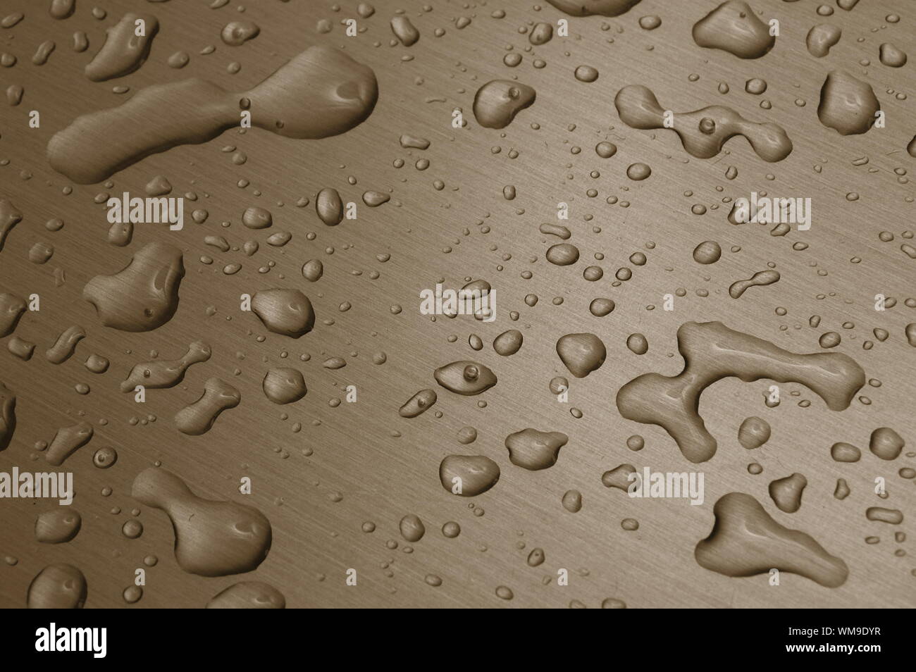 water drops on heavy metal surface texture Stock Photo - Alamy
