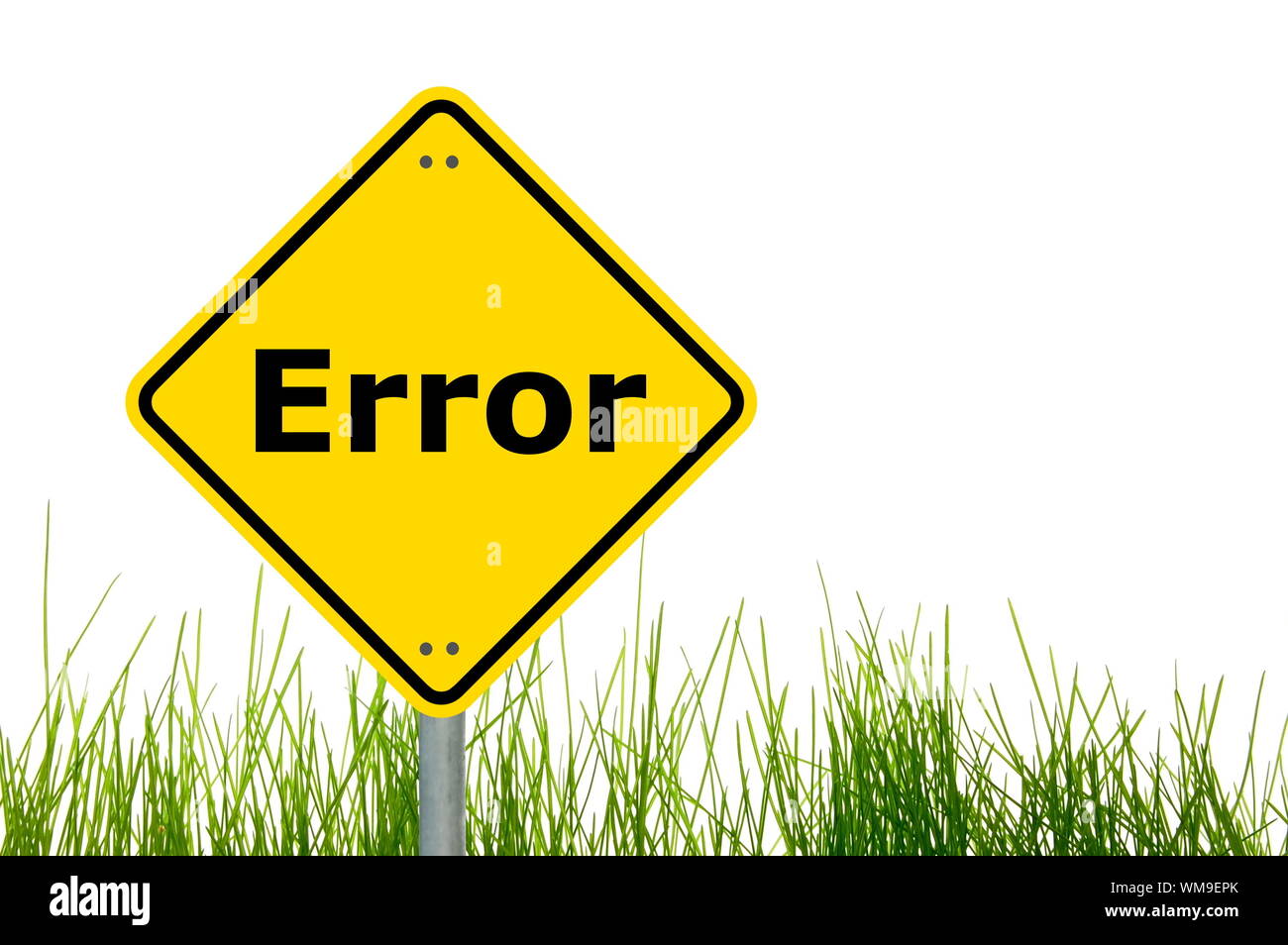 error on your computer shown by road traffic sign Stock Photo - Alamy
