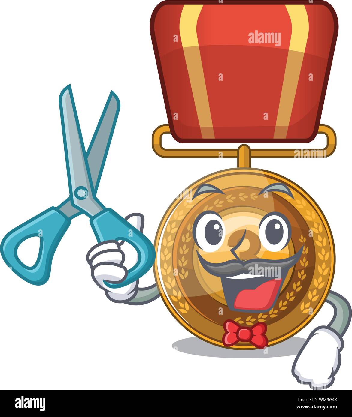 Barber bronze medal isolated with the mascot Stock Vector Image & Art ...