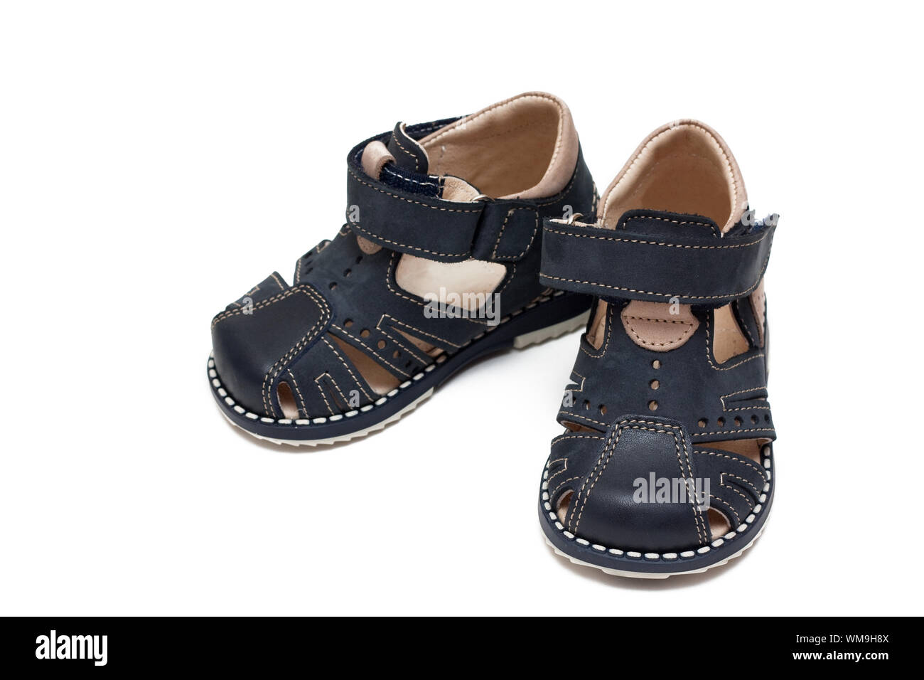 Childrens pair of shoes. The first boots Stock Photo - Alamy