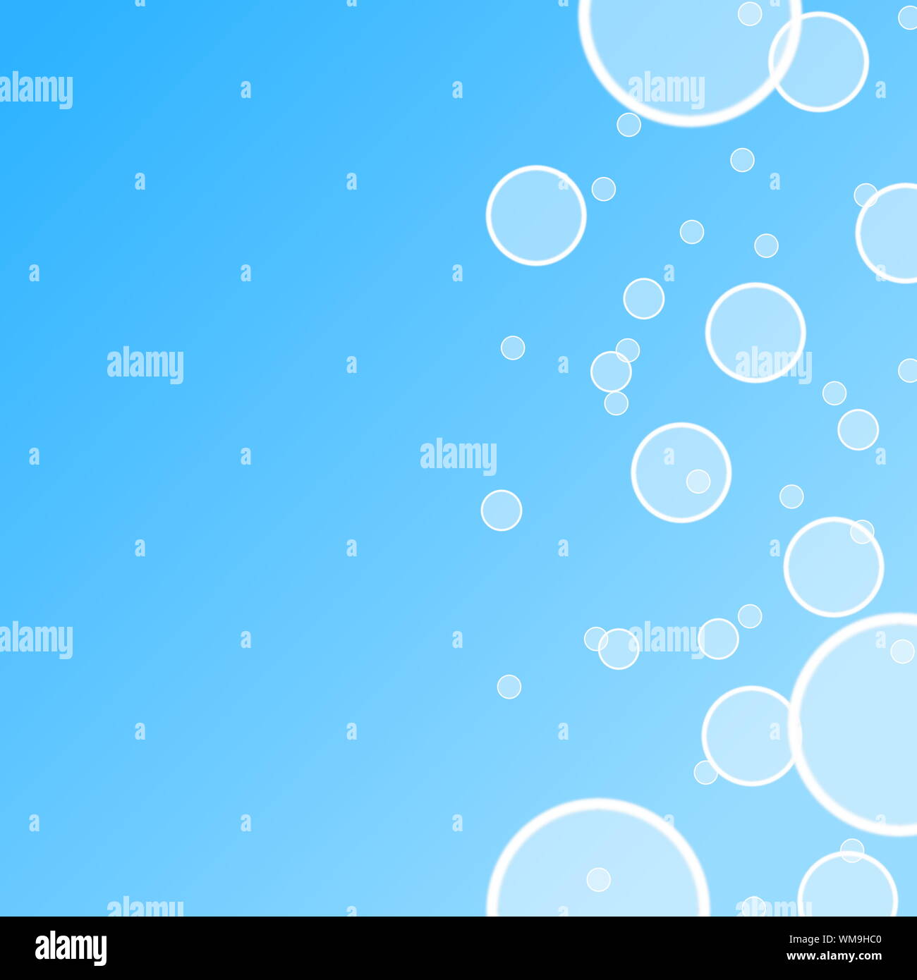 abstract blue water bubble illustration for background Stock Photo - Alamy