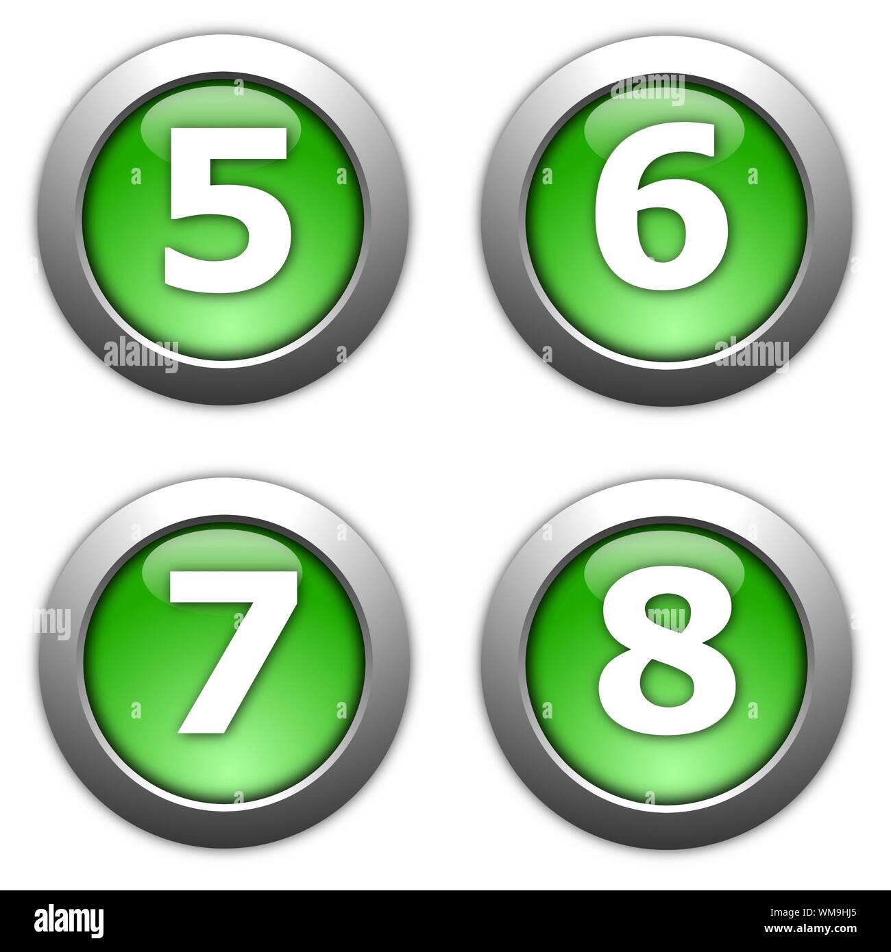 collection of web button alphabet and numbers Stock Photo - Alamy