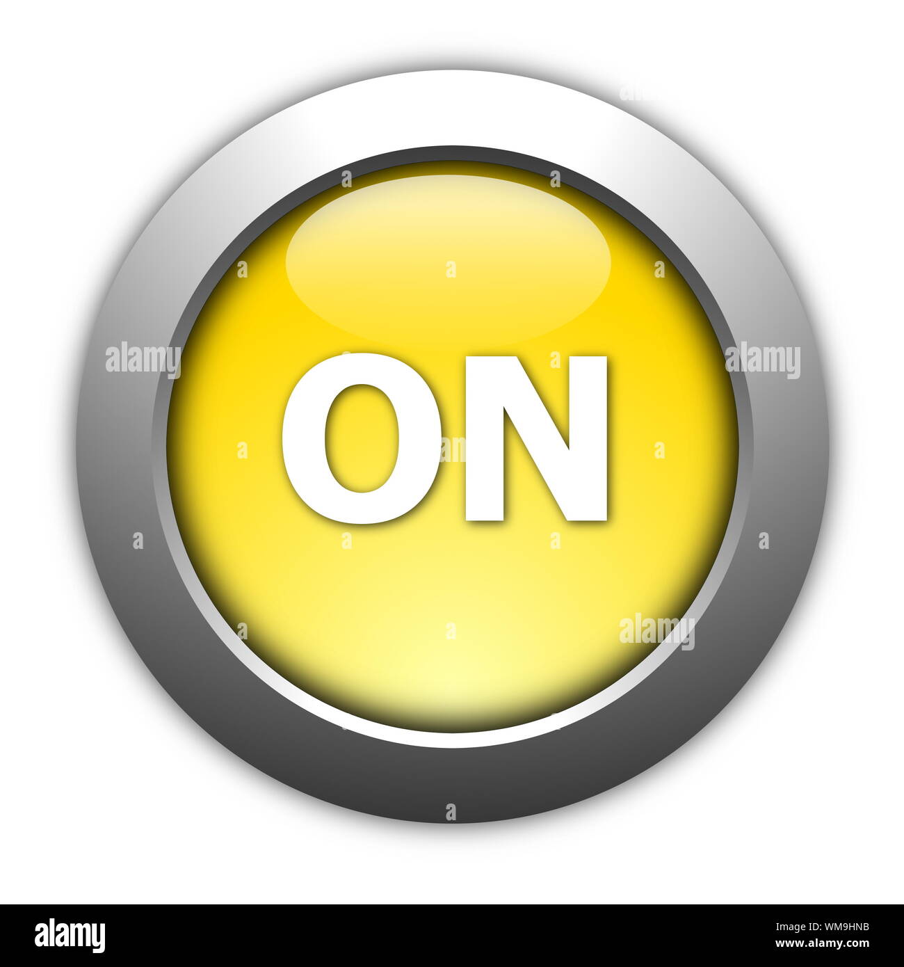 on and off button isolated on white background Stock Photo - Alamy