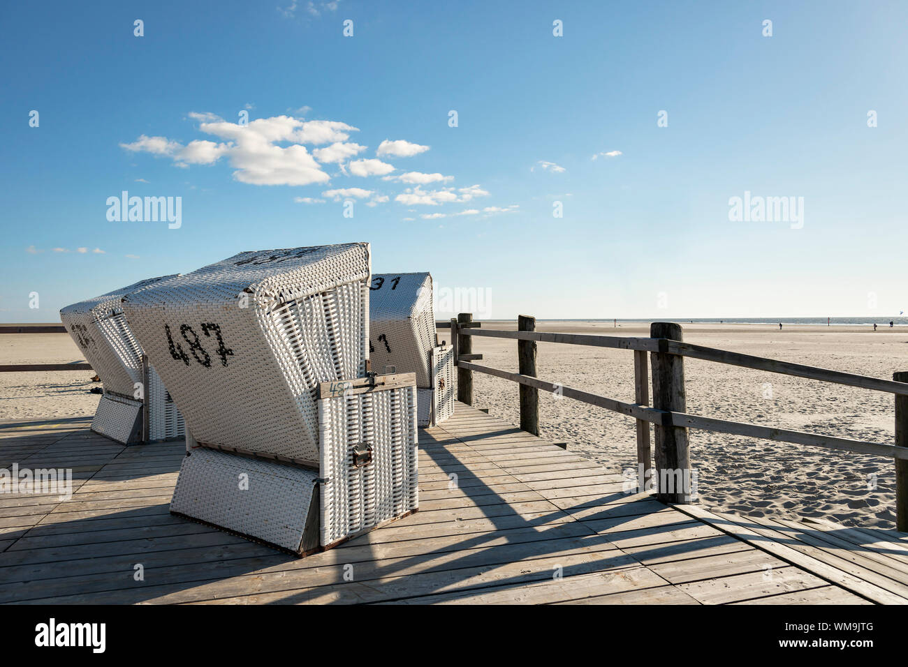Image of beach charis in Northern Germany Stock Photo - Alamy