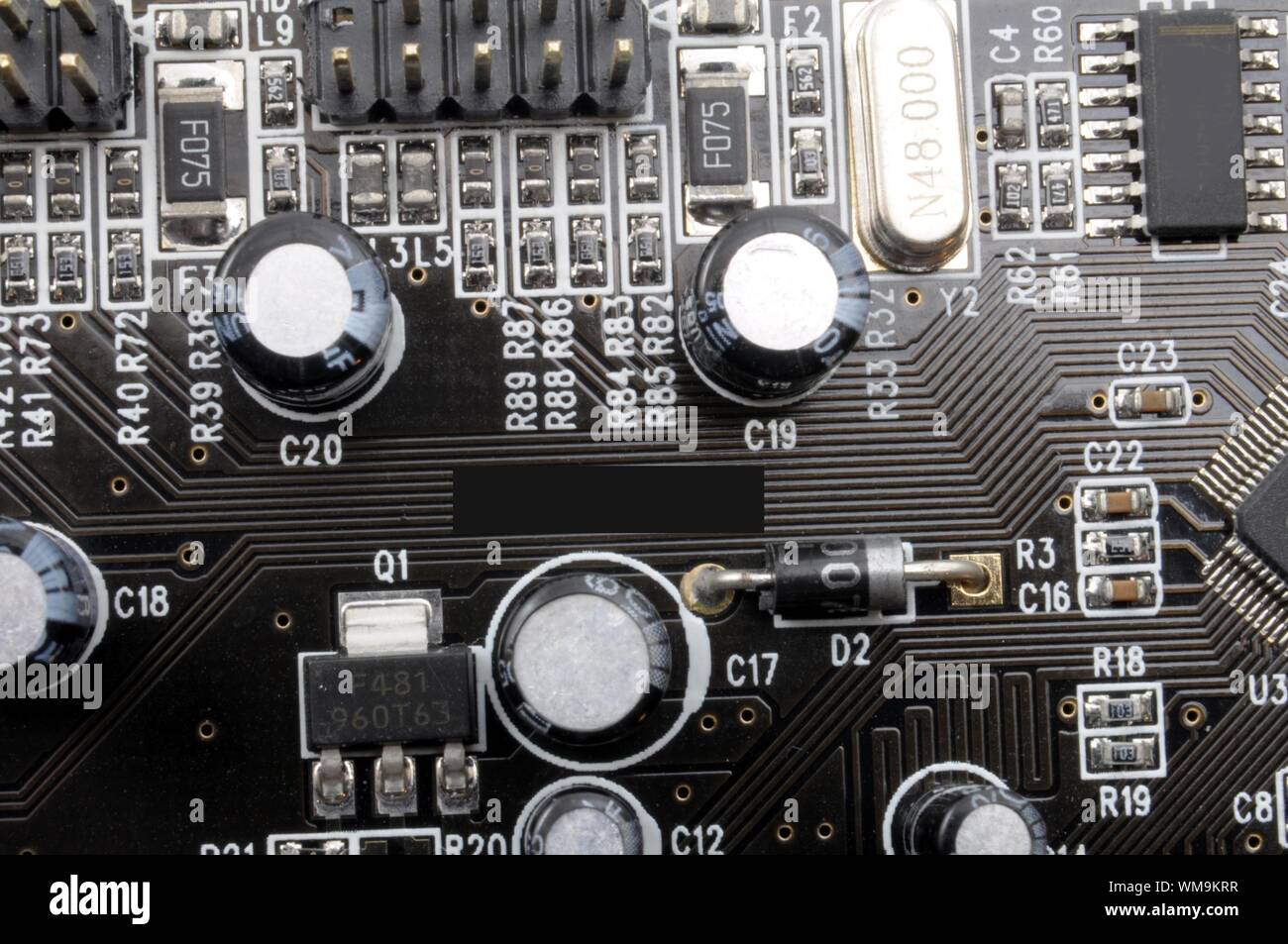 modern high tech computer electronics eqipment background Stock Photo ...