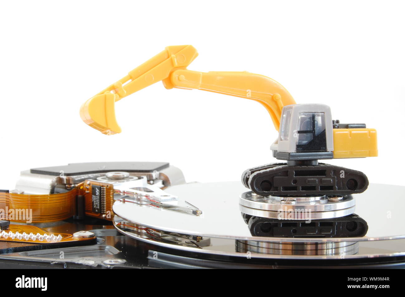 hdd and digger showing concept for computer repair service Stock Photo ...