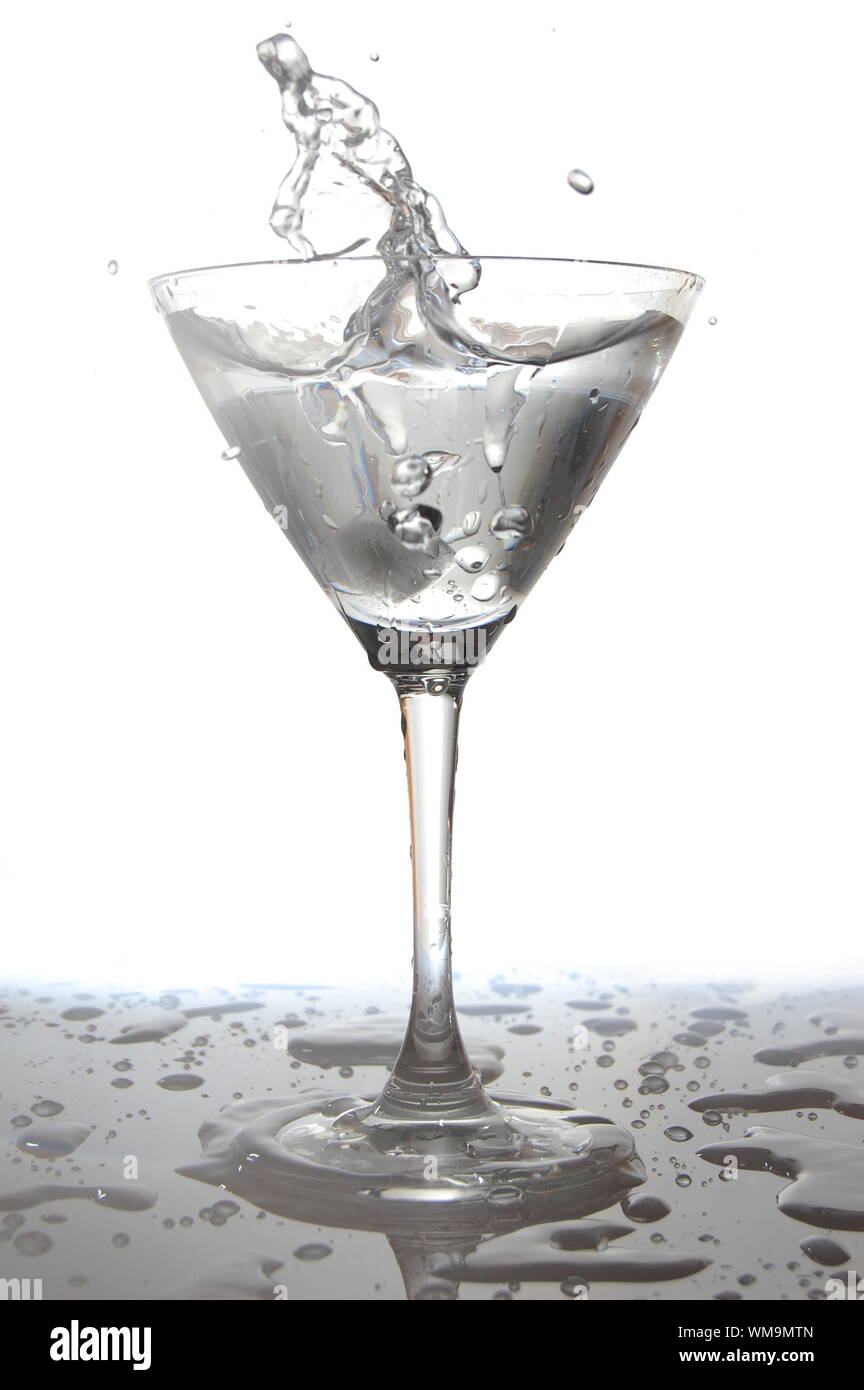 glass of cool splashing water isolated on white background Stock Photo ...