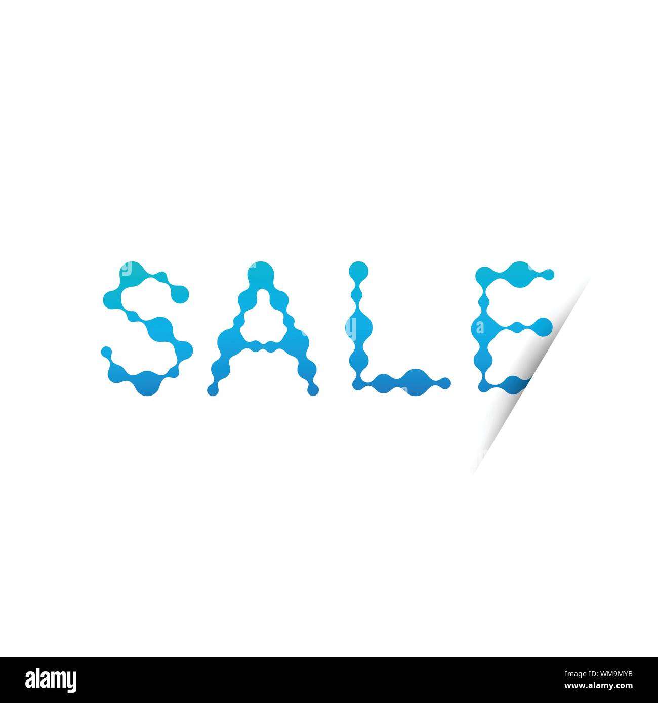 Sale water molecule structure for Banner design template on white ...