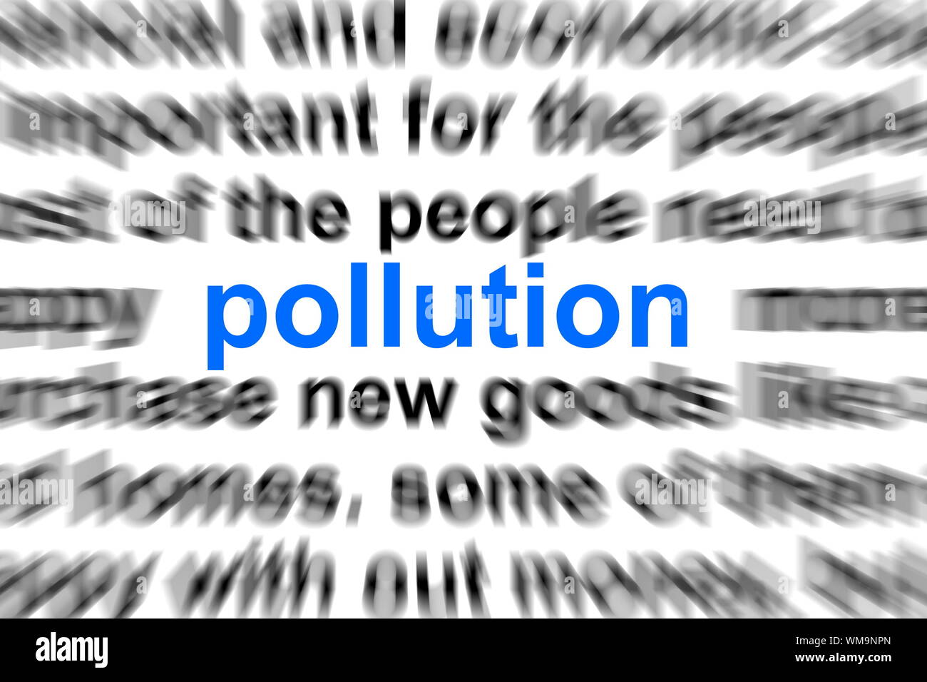 environment pollution concept with word in newspaper Stock Photo - Alamy