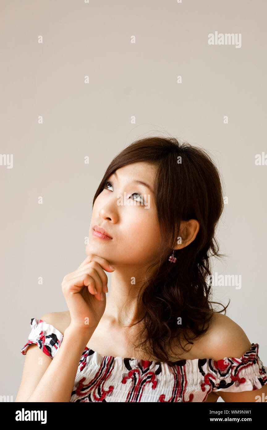 young girl having thought Stock Photo - Alamy