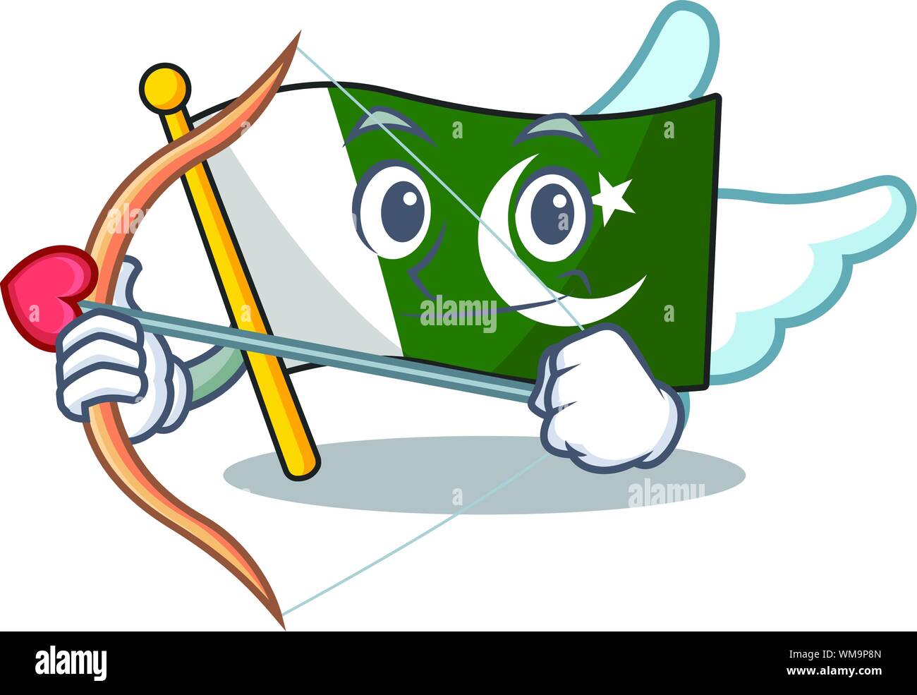 Pakistani flag isolated on Stock Vector Images - Alamy
